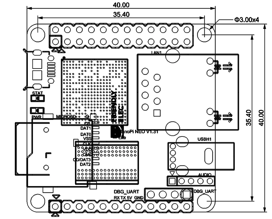RealQvol FriendlyARM NanoPi NEO 256 M/512 M Allwinner H3 ...