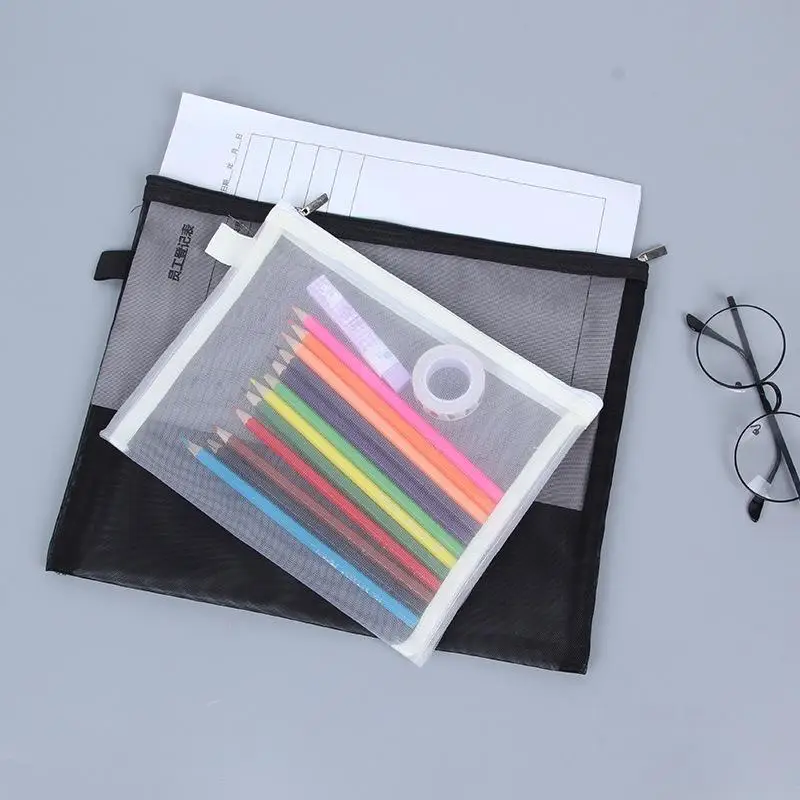 A4 A5 nylon Presentation Binder Folder Zipper Receive Bag Concise ...