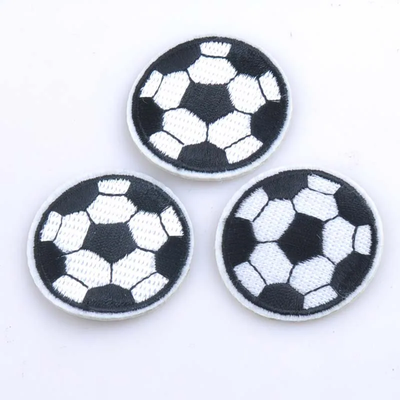 5pcs Patch Diy Football Embroidered Patches Fabric Badges Iron On