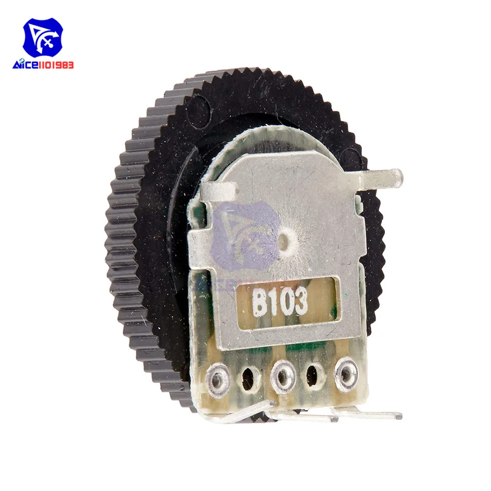 1 Piece Volume Wheel Gear Potentiometer B103 10K Ohm 3-Pin Single ...