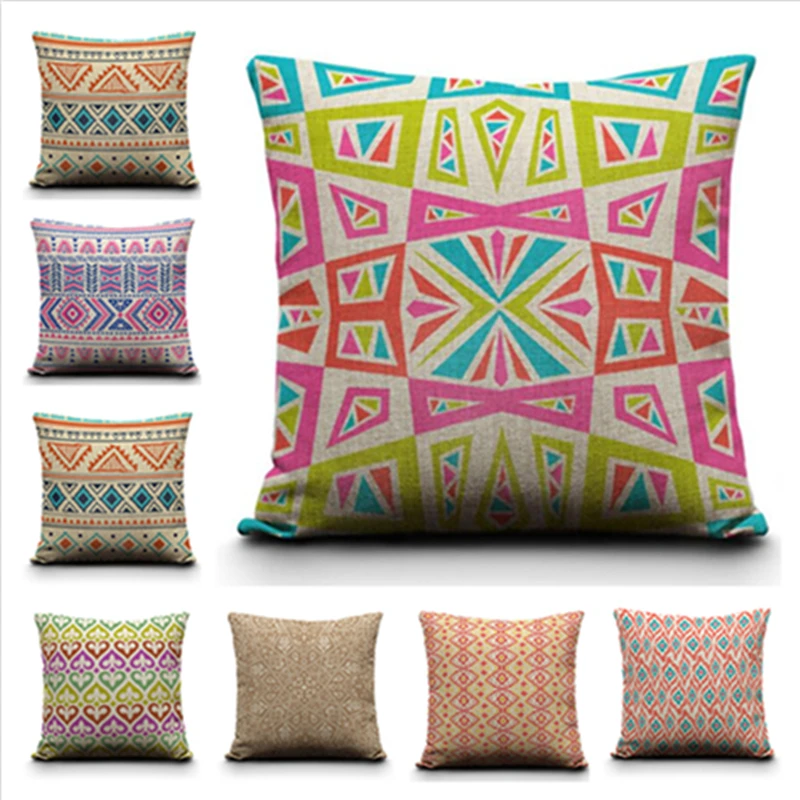 Sweetenlife 50x50cm Cushion Cover Creative Geometric Pattern Cushion ...