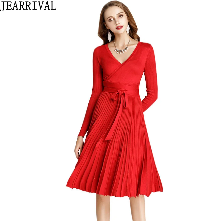 Aliexpress.com : Buy Fashion Black Red Winter Dress 2018 Womens Long ...