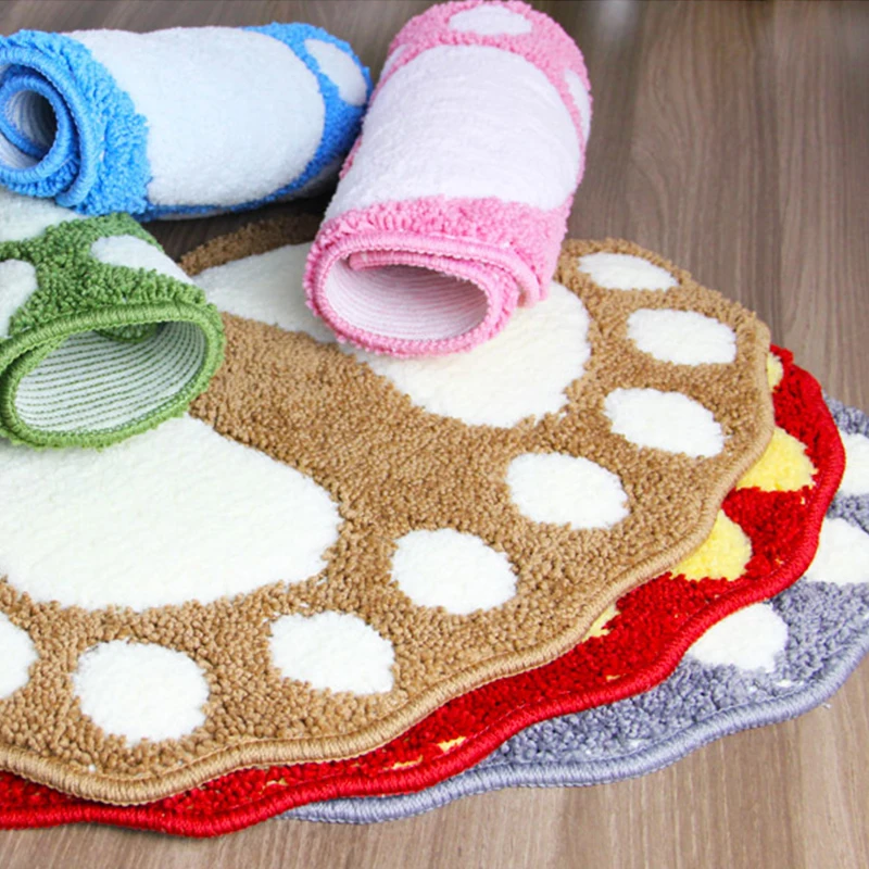 Quality lovely flocking feet mats doormat bath anti slip mat bathroom ...