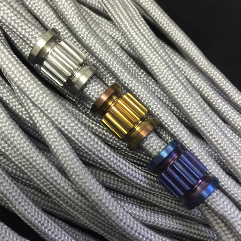 Titanium Alloy Knife Rope Buckle Umbrella Rope Decorative Key Lanyard ...