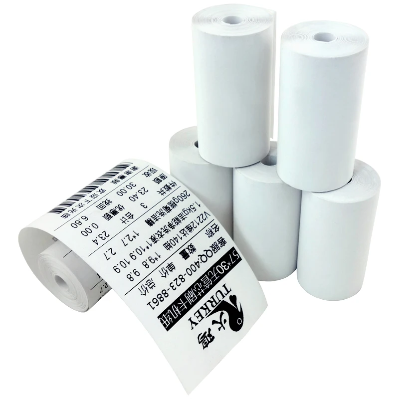 8pcs 57x30mm Handheld Receipt Paper Roll For Mobile Pos 58mm Bluetooth ...