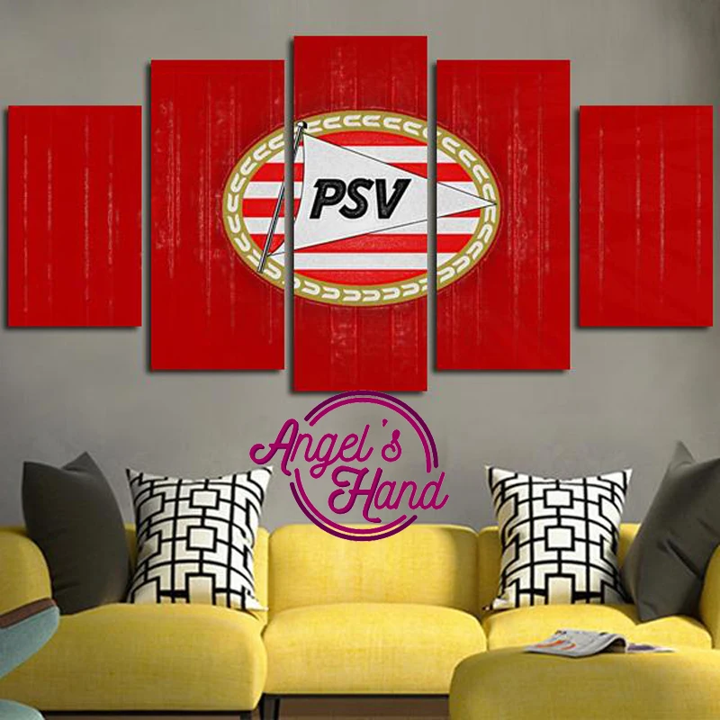 5D Diy 5 panel Football team logo PSV diamond painting crystal spuare ...