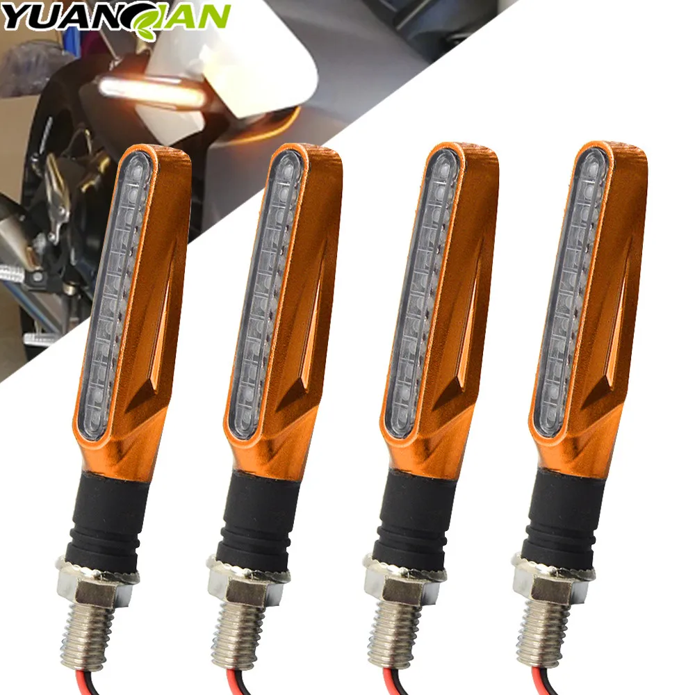 2018 Universal Motorcycle Led Turn Signal Indicators Light Amber ...