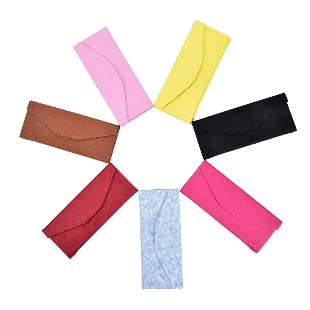 Eyeglasses Case For Women Protable Eyeglass Sunglasses Protector Box Triangular Fold Glasses