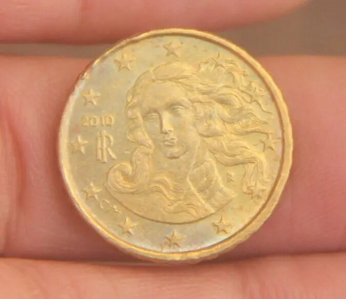 Italy 10 Euro Cents Coin Old Edition,eu Europe 100% Real And Origingal ...