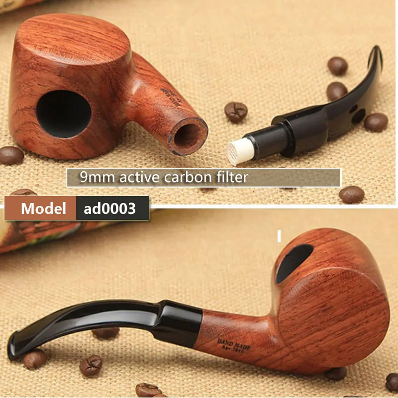 AD0011 - 16 Types Free 10 Smoking Pipe Tools Bent Rosewood Tobacco Pipe ...