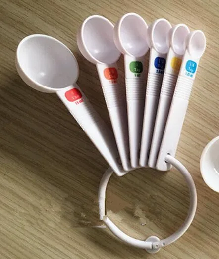Fashion-Hot-6PC-White-Measuring-Spoon-Tea-Scoop-Teaspoon-Baking-Cooking ...