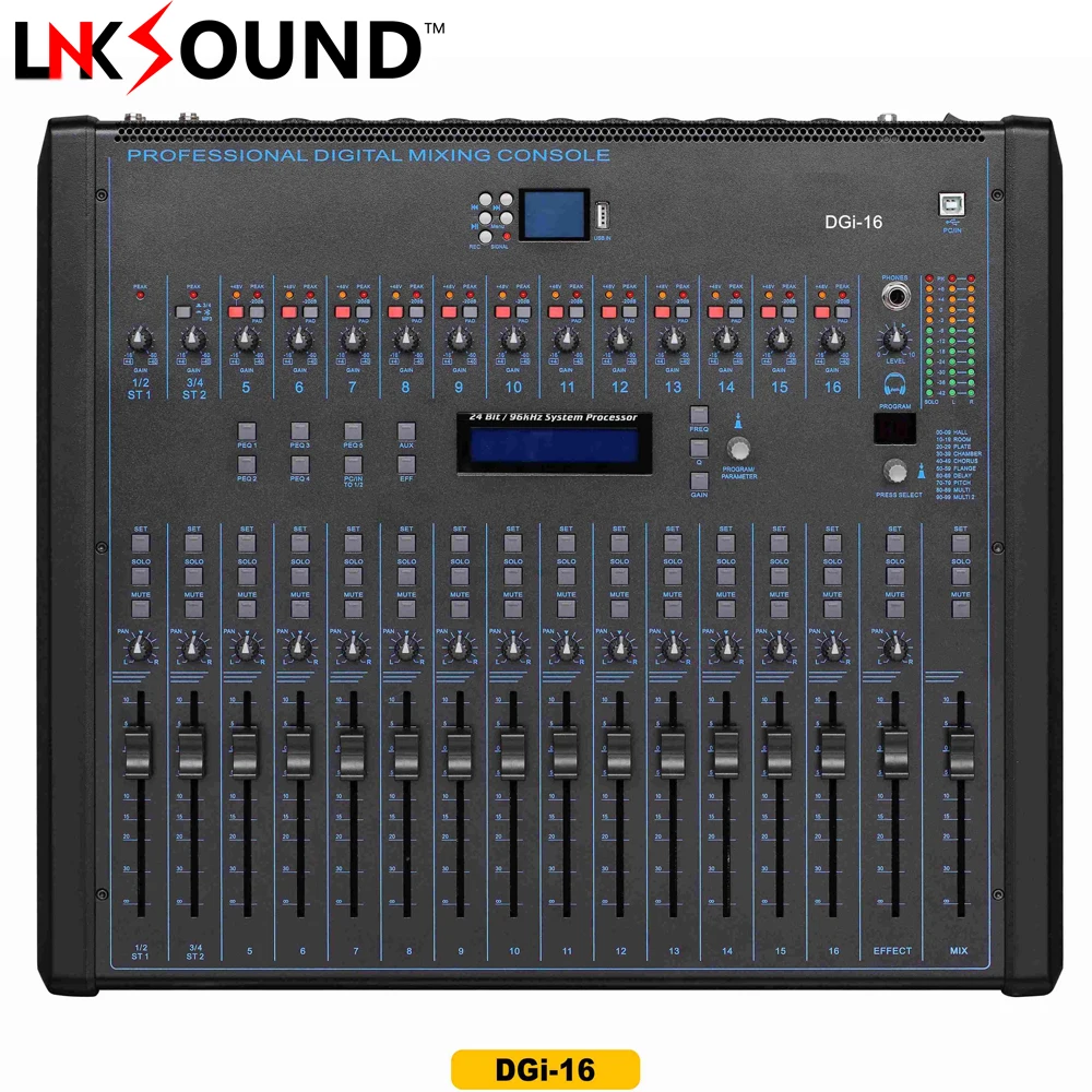 16 Channel Digital Mixer DGI16 Live sound Audio Digital Studio Mixer ...