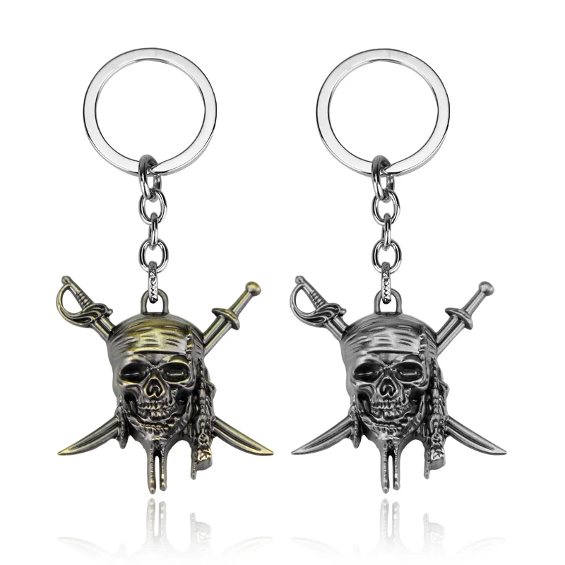 Pirates of the Caribbean keychain Captain Jack Sparrow mask Skull and ...
