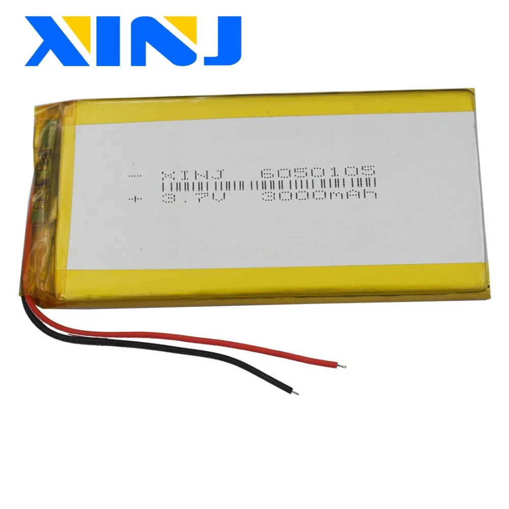 3.7V 3000 mAh 11.1Wh Polymer Li Lithium Lipo Battery Cell 6050105 For ...