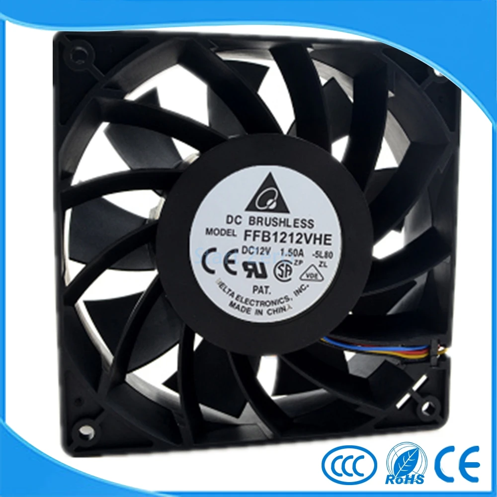 Delta PWM thermostat 12038 120mm 12cm FFB1212VHE DC 12V 1.5A 24W 4Wire,Violence Server ...