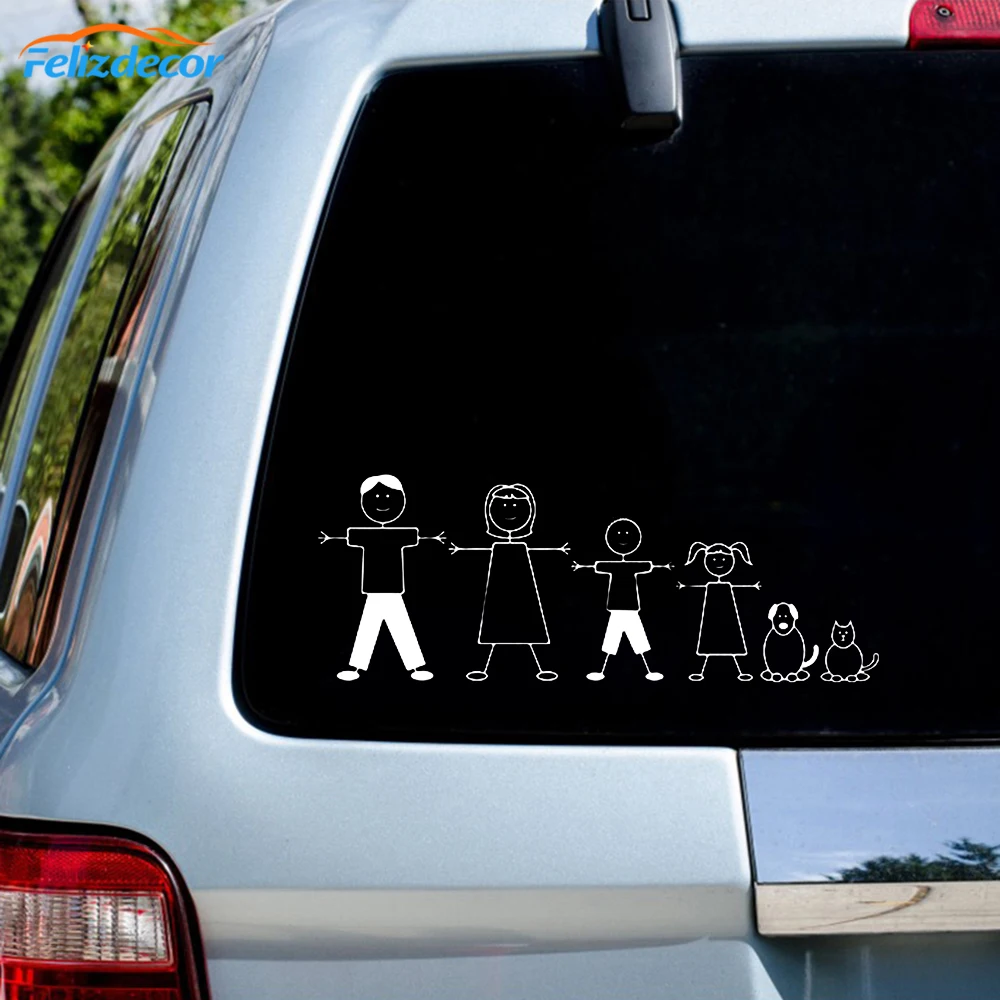 Stick Figure Family Car