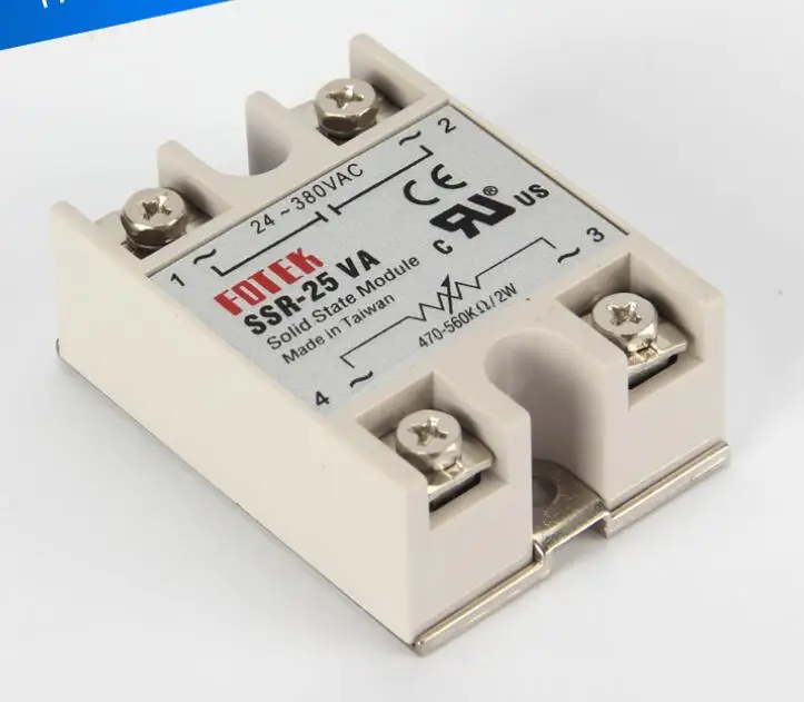 10pcs Ssr-25va Fotek Single-phase Solid State Relay Voltage Regulator 25a Ssr25va - Electronics ...