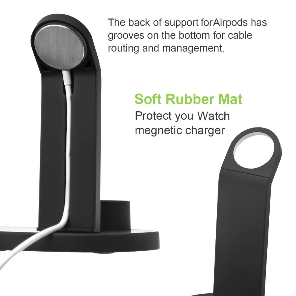 FDGAO 3 в 1 зарядная док-станция Подставка для Apple Watch серии ...