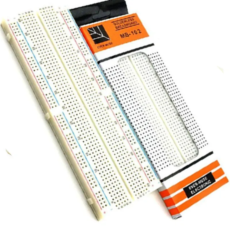 2pcskit Solderless Breadboard For Arduino Protoboard Prototype Pcb Diy Electronics 830 Mb102