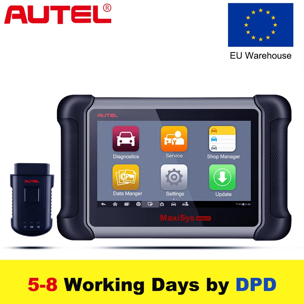 Autel OBD2 Car Diagnostic Tool Maxisys MS906BT Wireless Bluetooth OBD2 ...