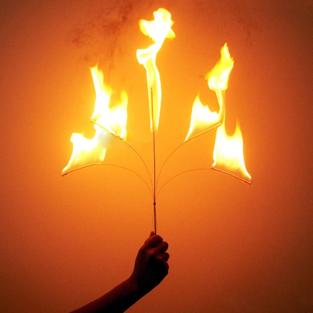 Multi Torch To Cane 5 Fired Torch To Silver Cane Magic Tricks Magia ...