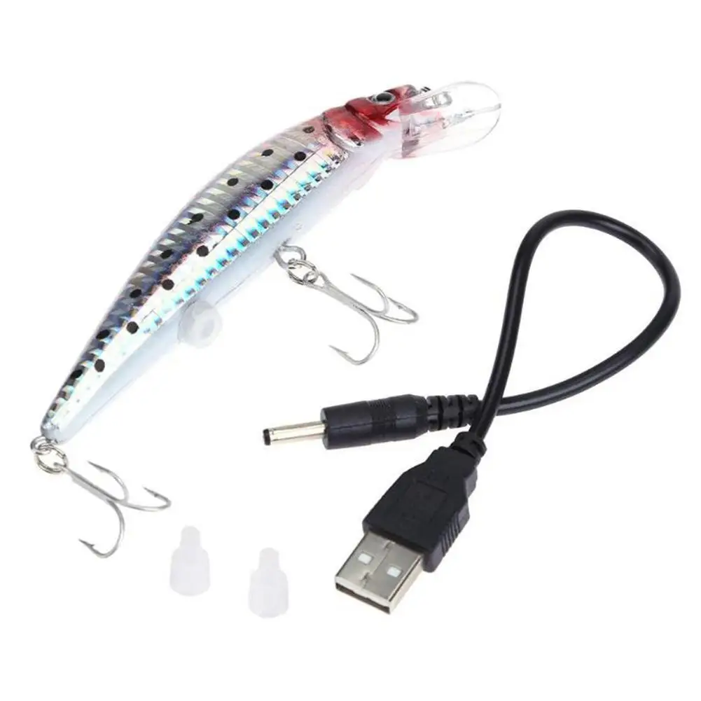 USB Перезаряжаемые светодиодный дерганья, приманка для рыбы ...