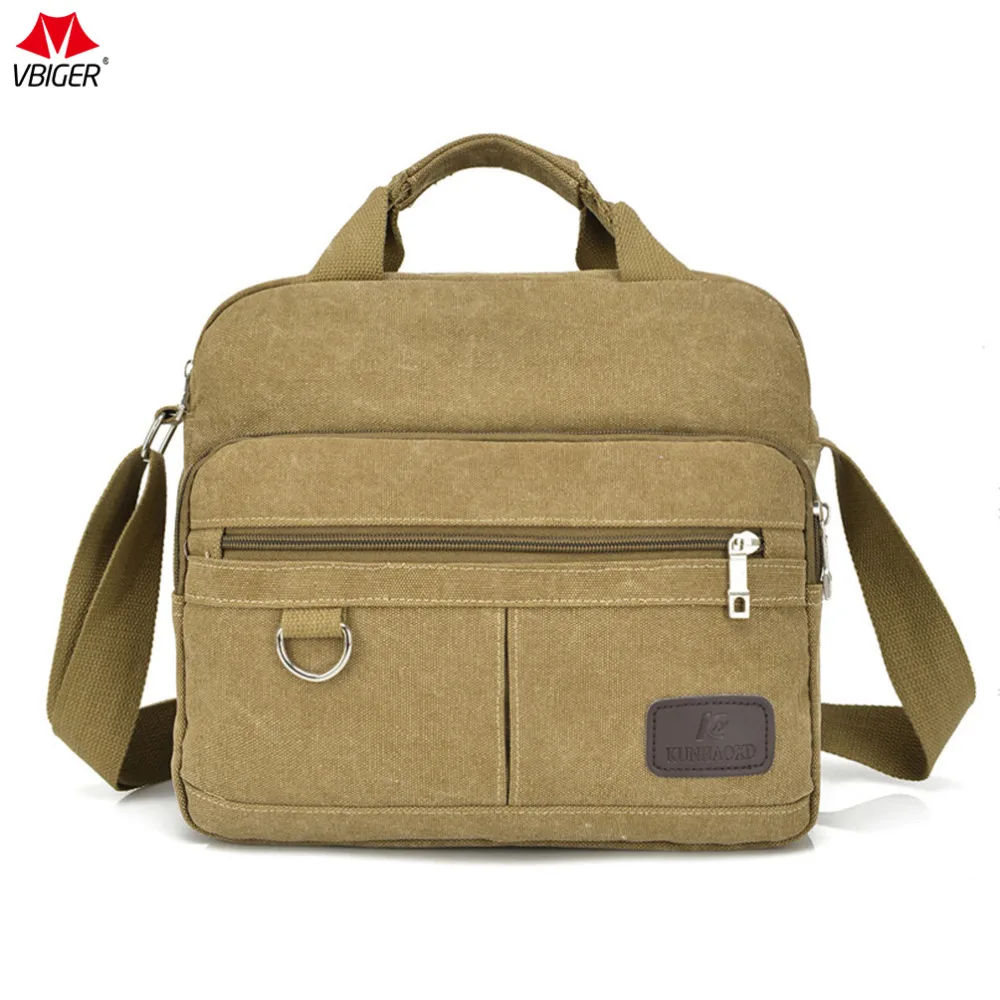 Vbiger Male Canvas Shoulder Bag Casual Messenger Bag High Quality Cross ...