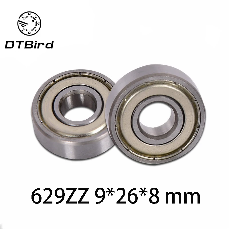 10pcs Free Shipping Miniature Deep Groove Ball Bearing 629ZZ 9*26*8 Mm ...