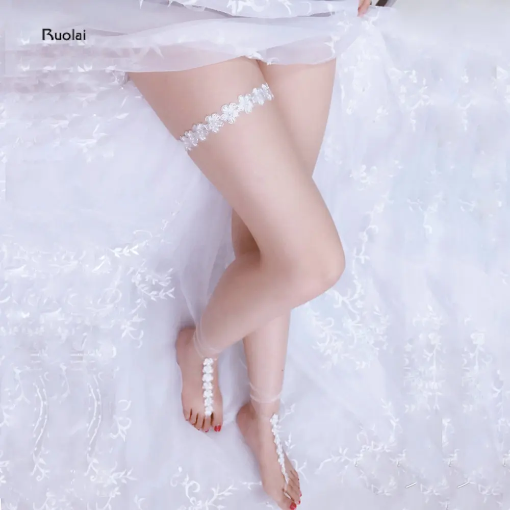cheap-sexy-flower-wedding-leg-garter-belt-rustic-wedding-garter-bridal