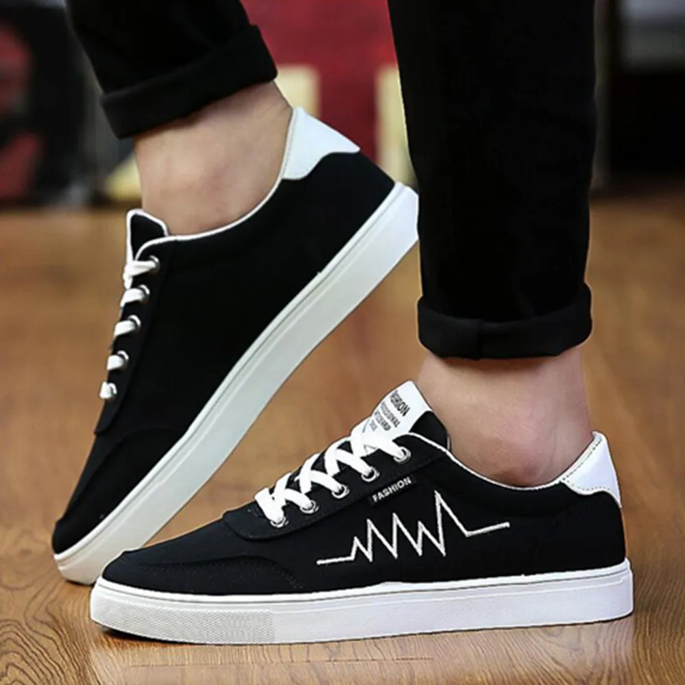 2017 fashion comfortable Handmade Men Flats Shoes Man's Canvas Shoes ...