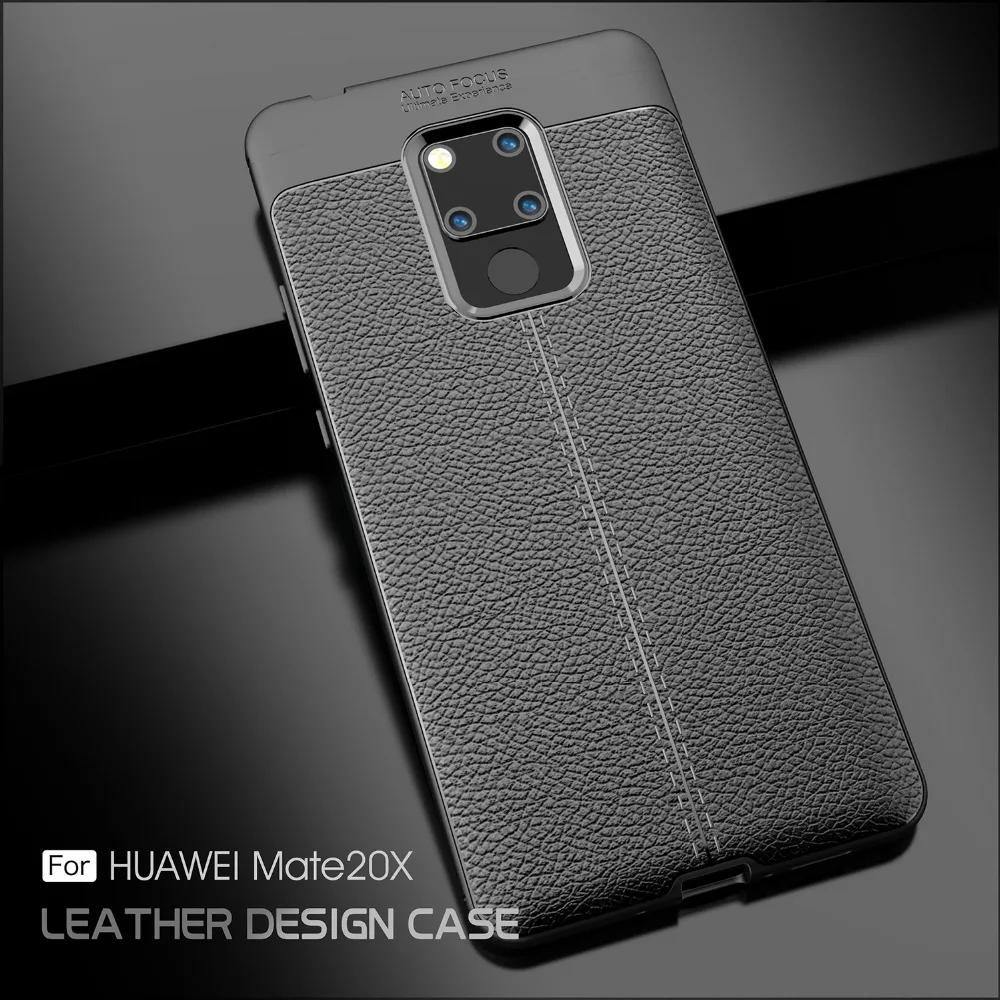 For Huawei Mate 20 X Case for Huawei Mate 20X Cover Leather Texture ...