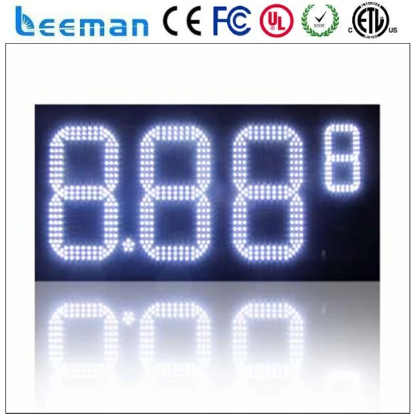 leeman 7 segment digital led white display 8.889 LED Gas Station Sign ...