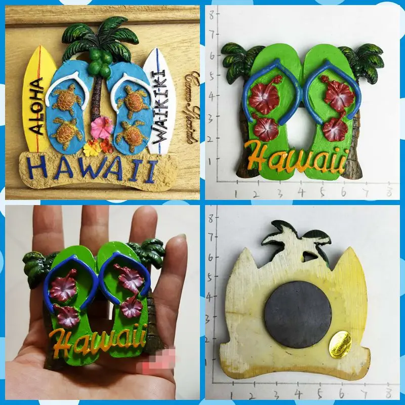 ALOHA Chanclas de playa Hawaiana para niños, figura magnética para ...