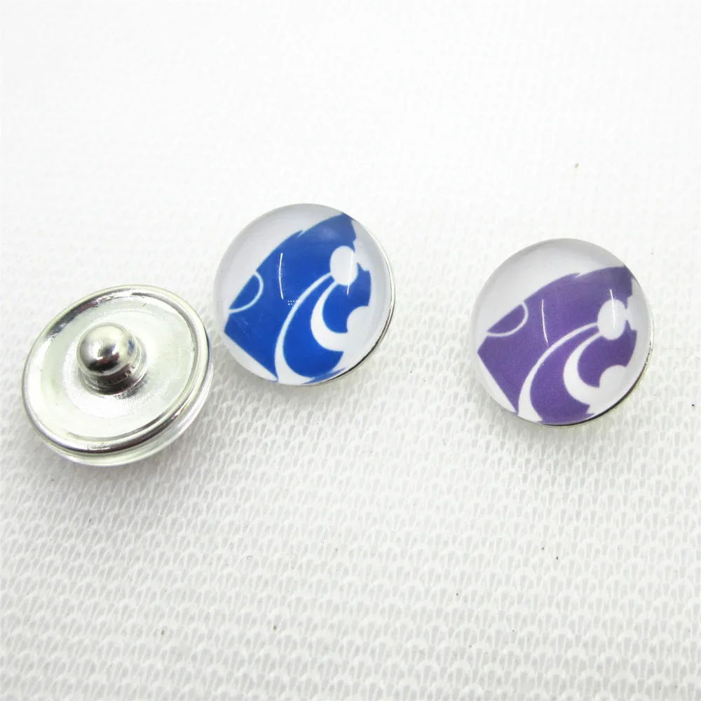 20pcs/lot Glass US Kansas State Wildcat Snap Buttons Fit 18mm Snap ...