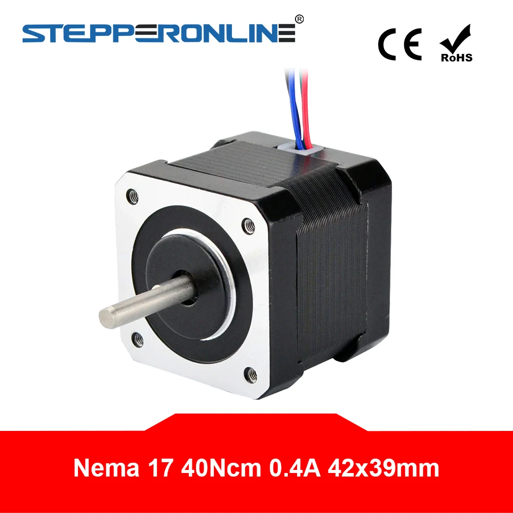 Nema 17 Stepper Motor 40Ncm(56.6oz.in) 12V 0.4A 42x39mm 4 lead Nema17 ...