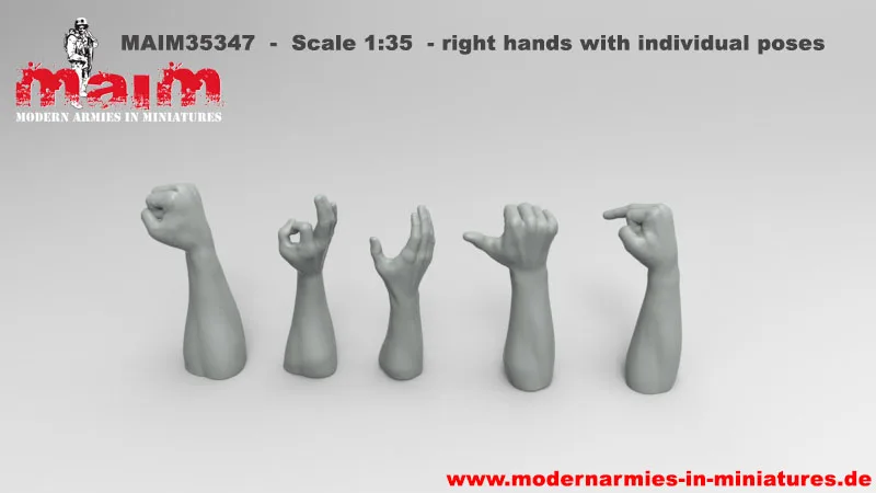 1-35-Resin-kit-resin-arm-right-hand-5-kinds-of-gestures.jpg