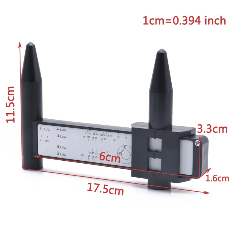 4 5 6 8 Holes Lug Wheel Bolt Pattern Gauge Quick Measuring Measurement 4 5 6 8 Holes Lug Wheel Bolt Pattern Gauge Quick Measuring Measurement