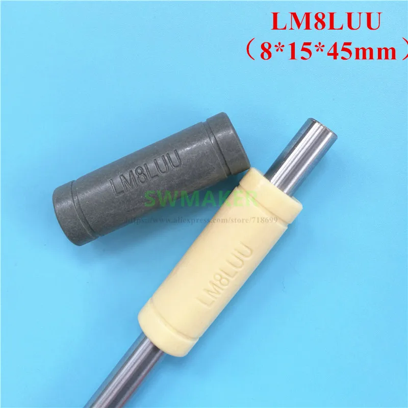 1pcs Solid Polymer LML8UU Linear Bearings Bushing LM8LUU 8MM 8*15*45mm ...