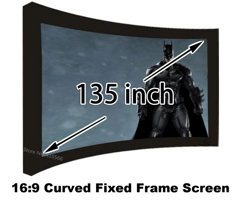 Made In China Professional 135-inch Curved Fixed Screens 16:9 Format ...