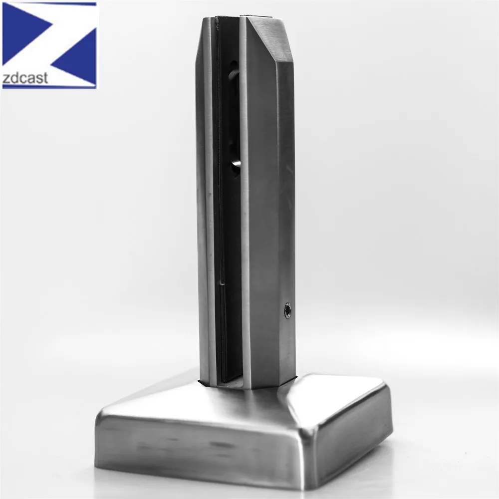 Square Base Mount Glass Spigot Duplex 2205 Glass Spigot Frameless ...