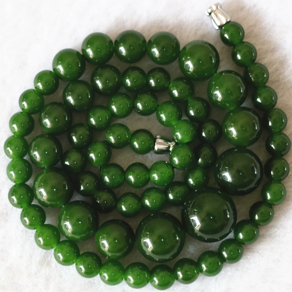 Collar de cuentas de piedra Natural para mujer, jade verde, calcedonia ...