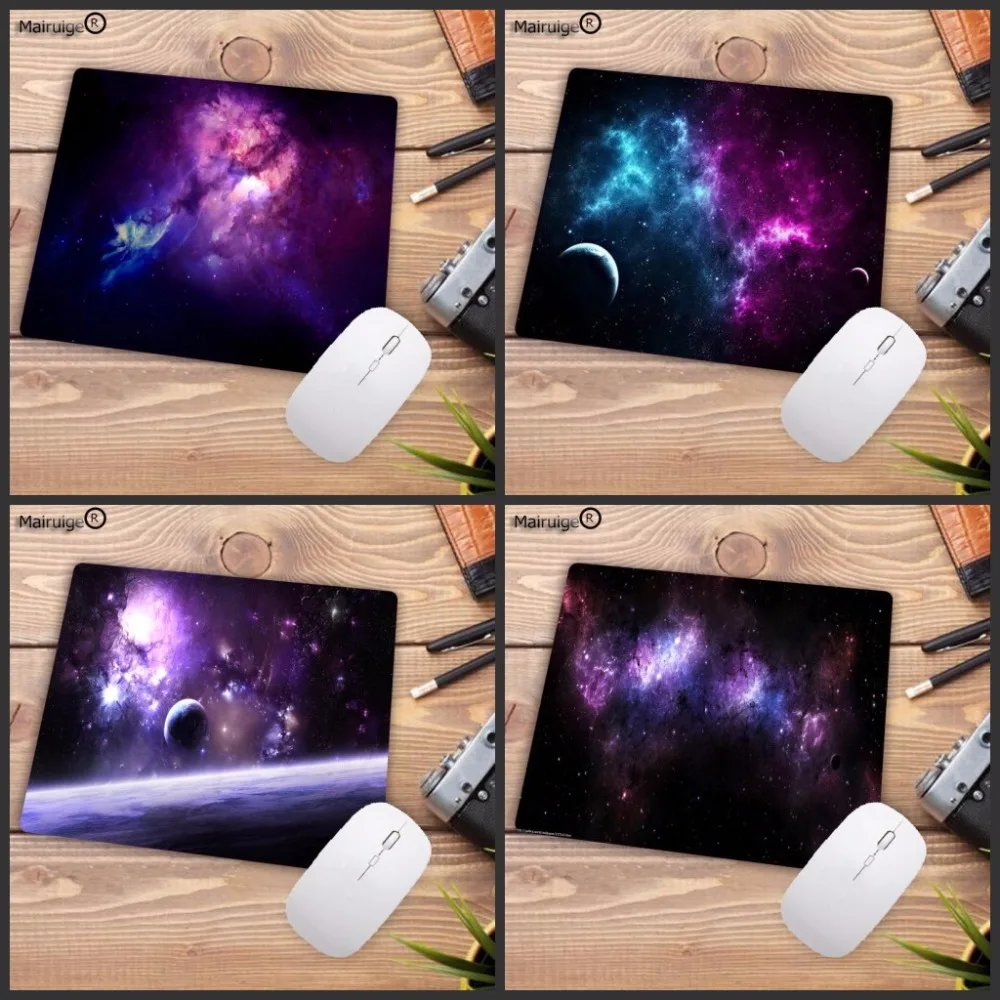 Mairuige The Earth And The Moon In Space Purple Gaming Mousepads ...