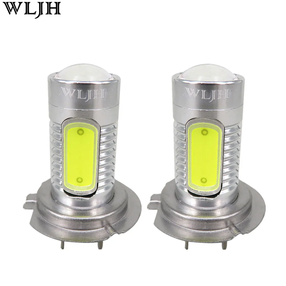 WLJH 2pcs H7 led White COB Led Light H7 Lamp Auto Light Bulb Projector ...