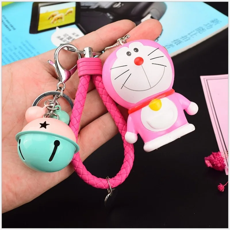 Doraemon Anime Doll Keyring With Bell & Strap - KawaiiMerch.com