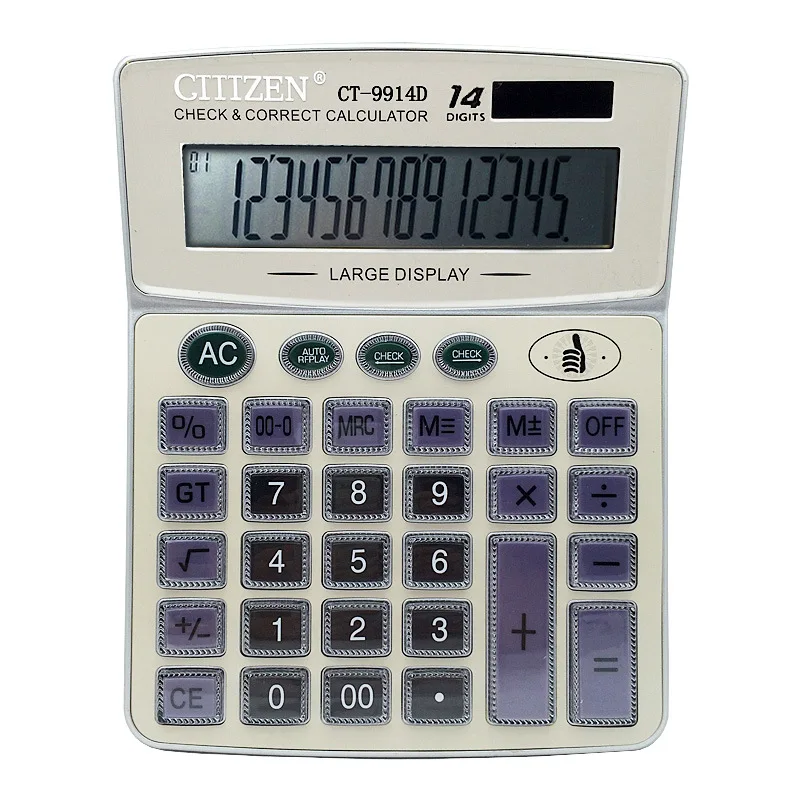 9914D calculator crystal button high end large desktop calculator ...