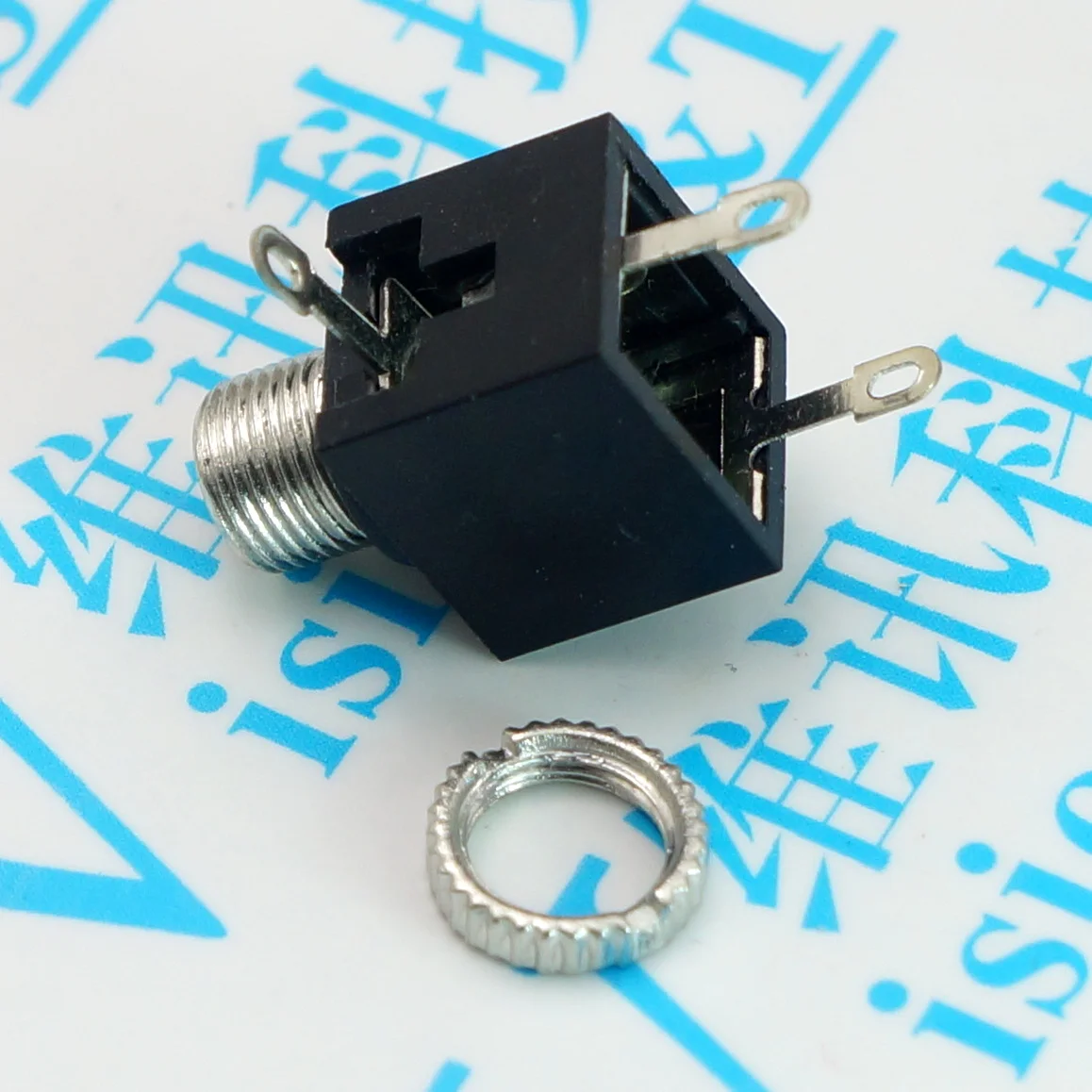 10PCS/LOT PJ201M 2.5MM headphone audio jack 3 pin mono socket PJ 201M ...