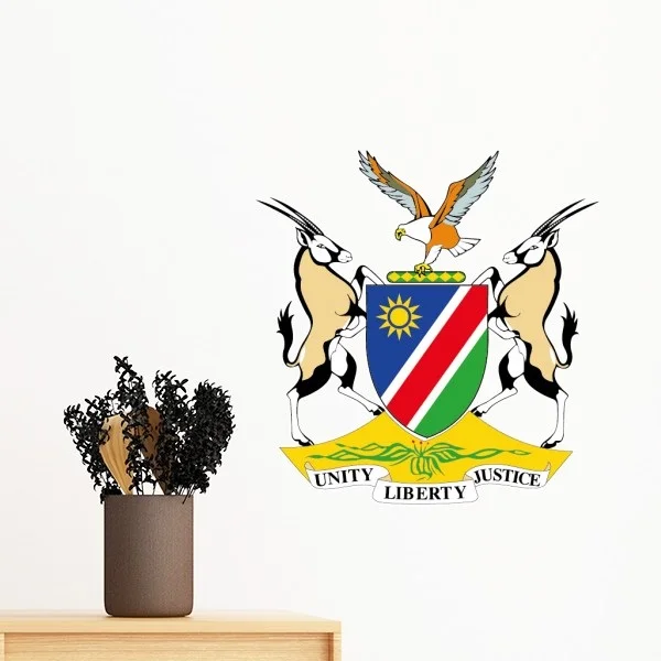 The Republic Of Namibia Flag National Emblem Africa Country Removable ...