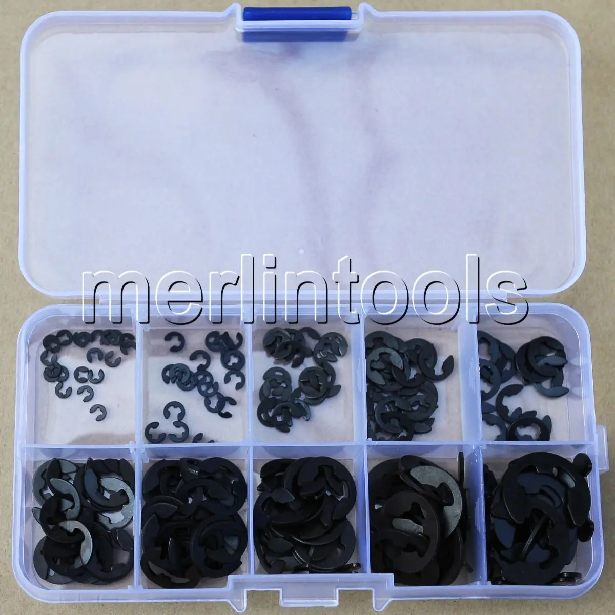 200Pcs E Clip Retaining Ring Snap Ring Assortment Kit 1.5 2 3 4 5 6 7 8 ...