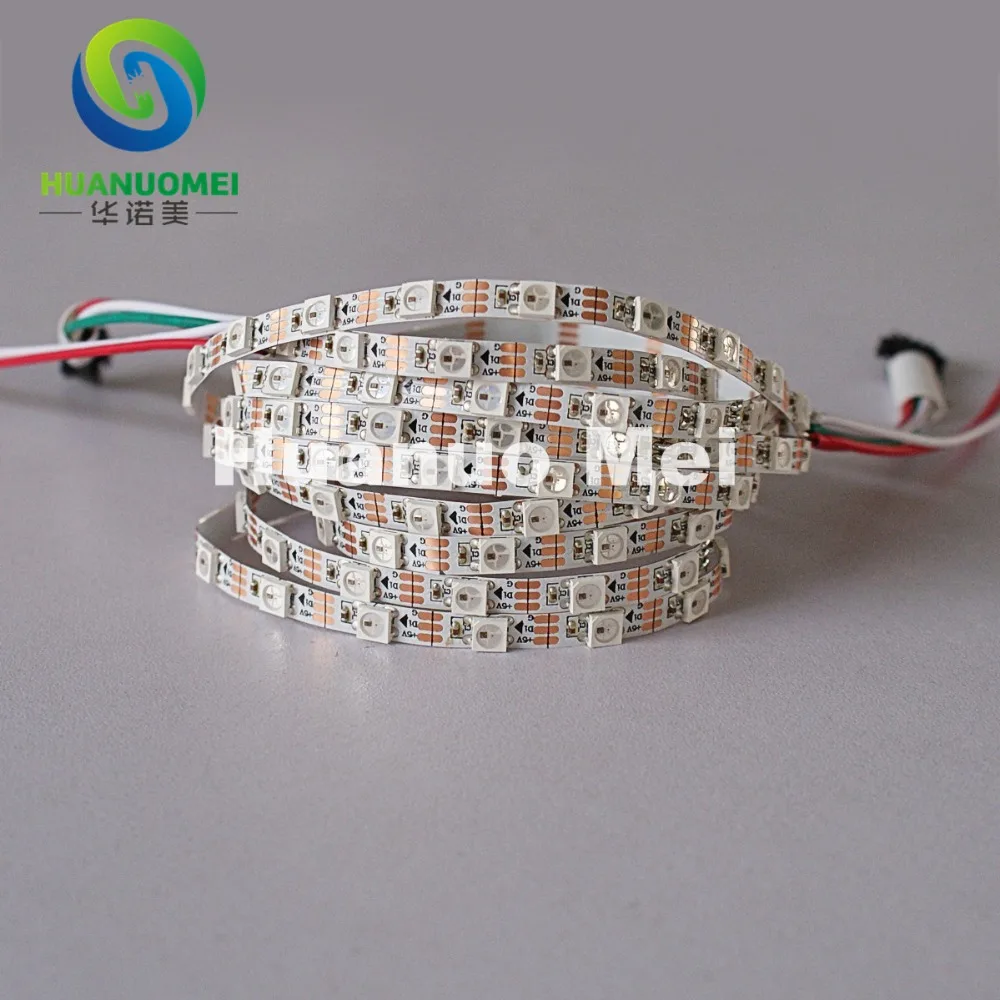 5MM 60 píxeles WS2811 digital led tira de luz de píxel; 60leds/m con 60 ...