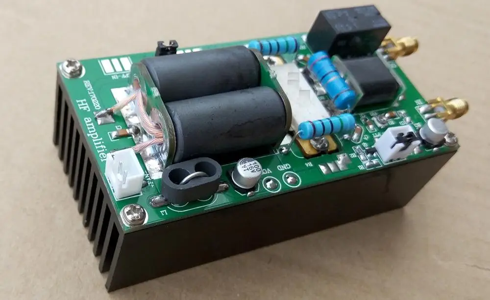 Montado com dissipador de calor minipa100 1.8 54mhz 100w ssb linear hf ...